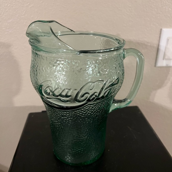 Coca Cola | Kitchen | Vintage Cocacola Green Pebbleglass Pitcher Coke ...